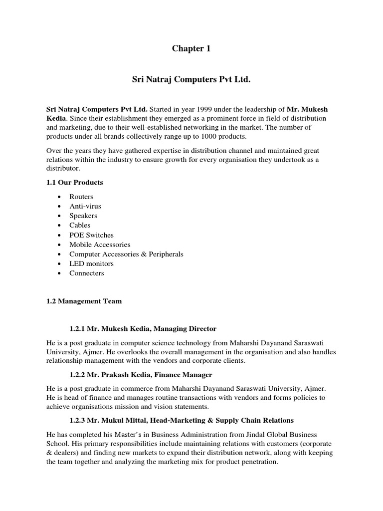 SIP Chapter 1 | PDF | Customer | Retail