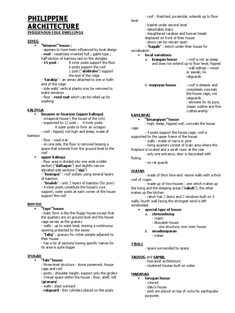 Philippine Architecture | PDF | Roof | Building Engineering