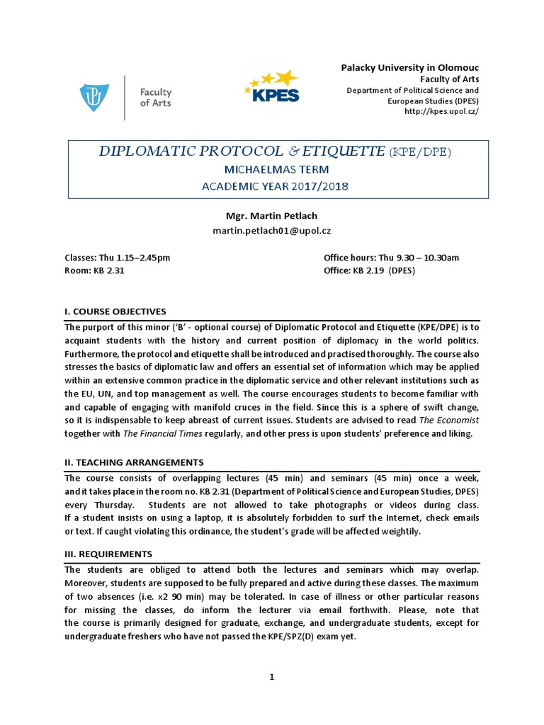 Protocol and Diplomacy | Download Free PDF | Diplomacy | Etiquette