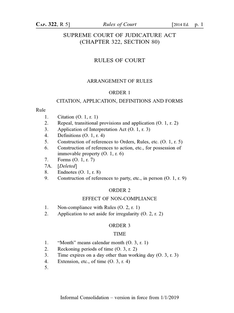 Supreme Court Rules of Court Overview | PDF | Deposition (Law ...