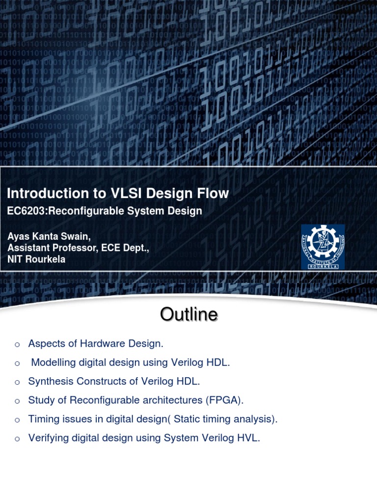 1rsd - Vlsi Design Flow | PDF | Hardware Description Language | Logic Synthesis