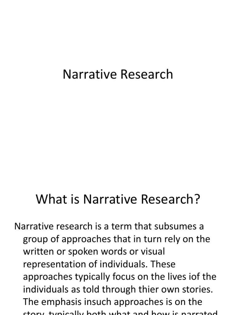 Narrative Research | PDF | Narrative | Storytelling