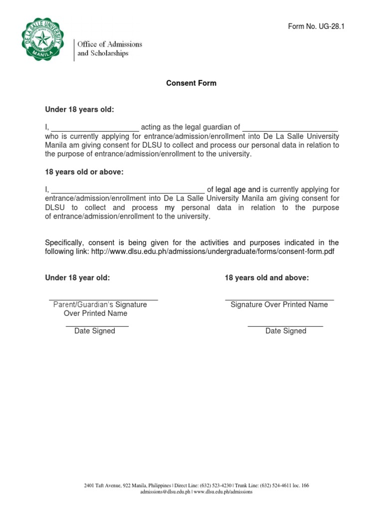 Consent Form Short Version PDF | PDF