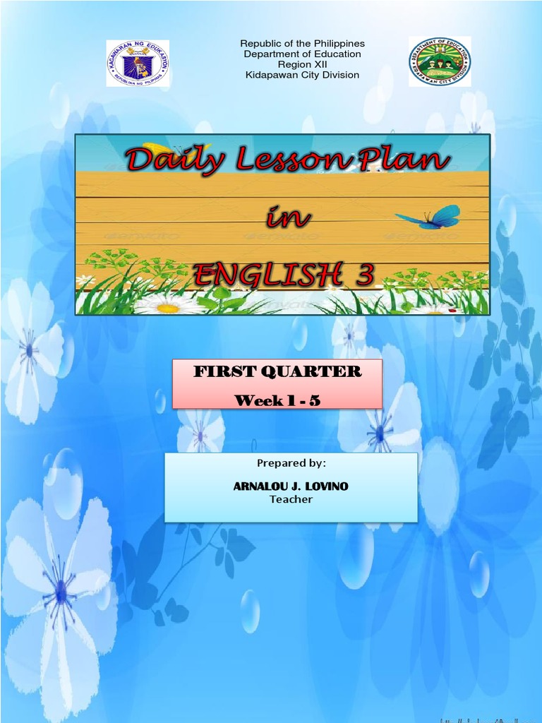 ENGLISH 3 (1st Quarter) - ARNALOU | PDF | Lesson Plan | Reading ...