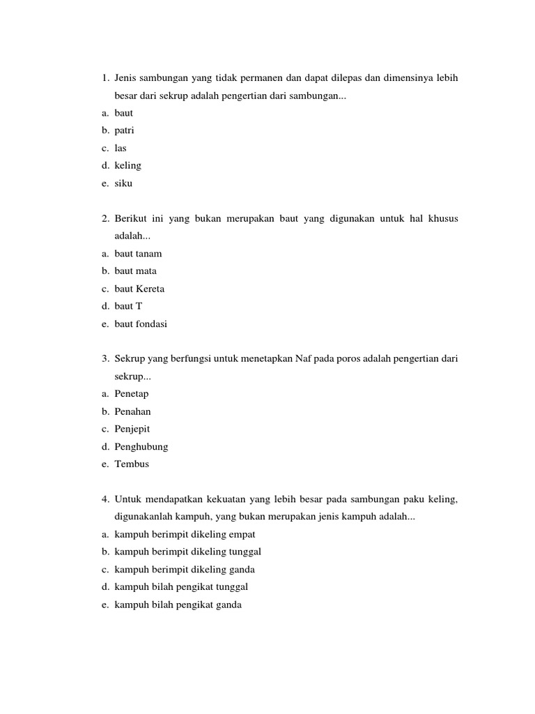 Soal Tdo | PDF | Metode & Bahan Ajar | Sains & Matematika