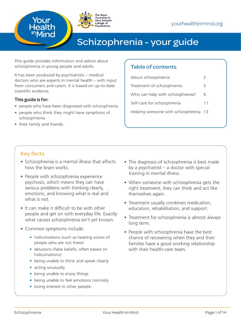 Schizophrenia YHIM PDF | PDF | Science & Mathematics