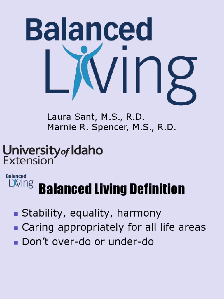 Living A More Balanced Life | PDF | Sleep | Physical Fitness