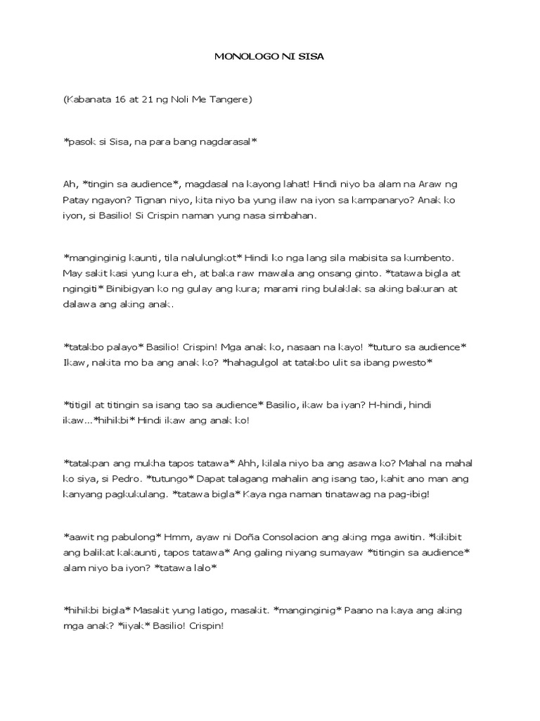 Sisa Monologo | PDF