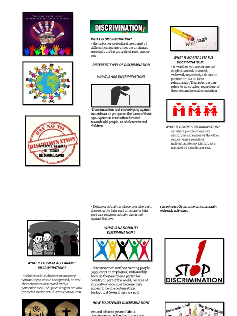 What Is Discrimination?: Different Types of Discrimination | PDF ...