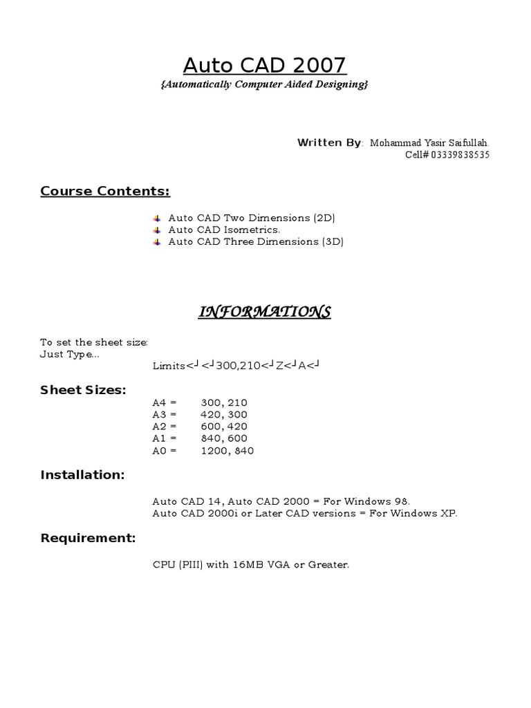 Autocad Guide | PDF | Computer Aided Design | Circle