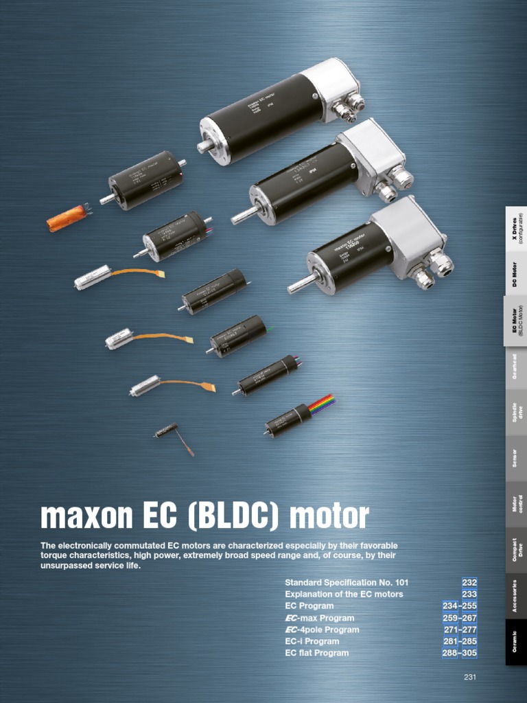 Maxon EC Motor Catalog Datas 1 | PDF | Electric Motor | Rotation Around ...
