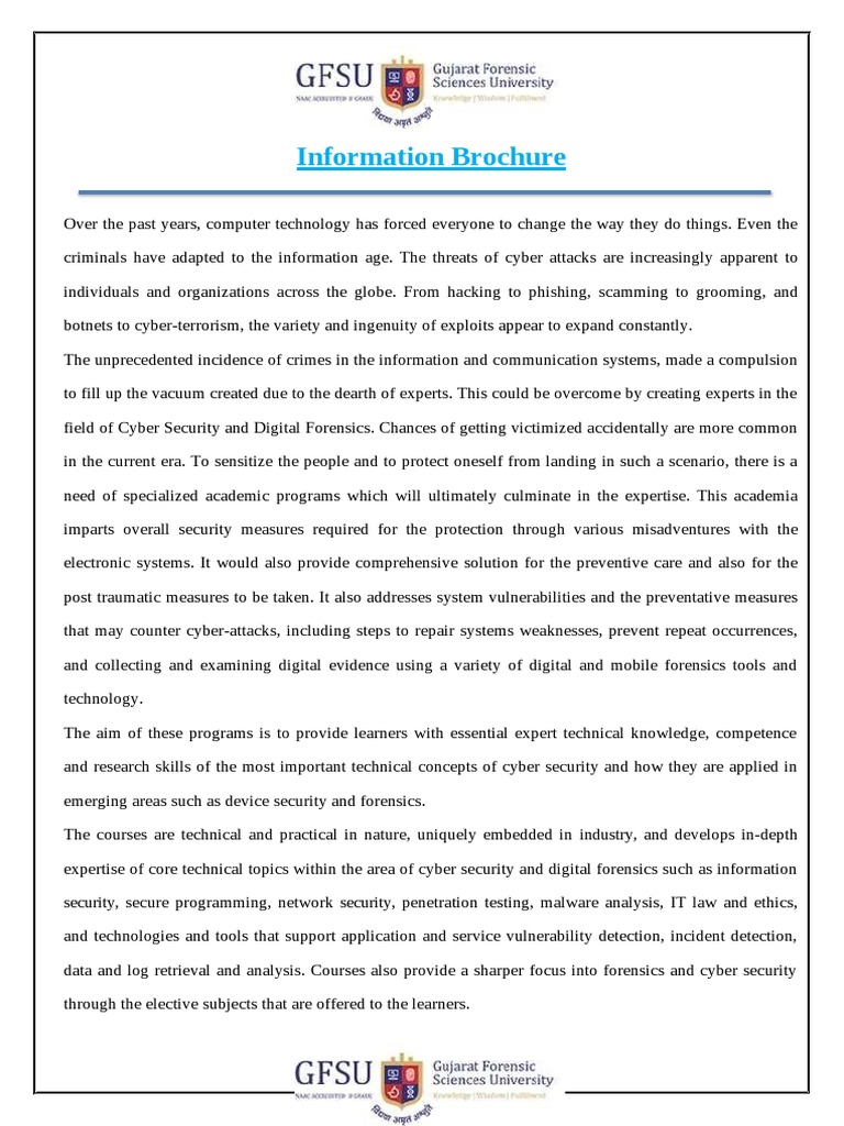 Gfsu Information Brochure | PDF | University And College Admission ...