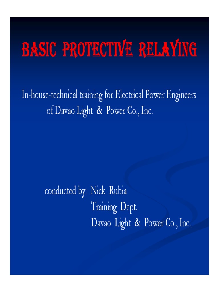 Basic Relaying Pdf Transformer Relay