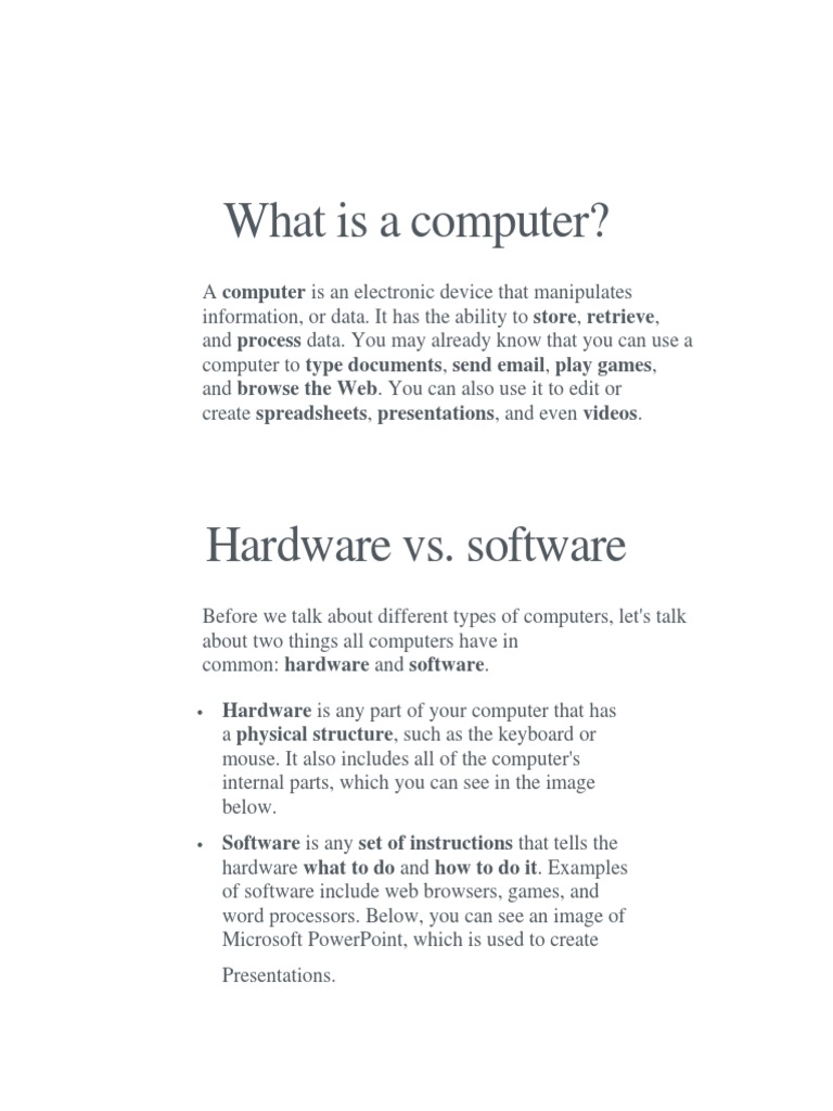 What Is A Computer | PDF | Personal Computers | Graphical User Interfaces