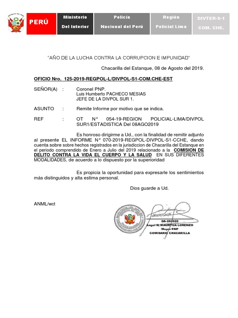 OFICIO Remite Documentos | PDF