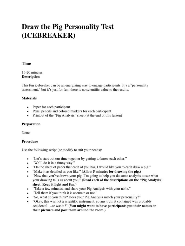 Personality Test PDF | PDF | Drawing | Cognitive Science