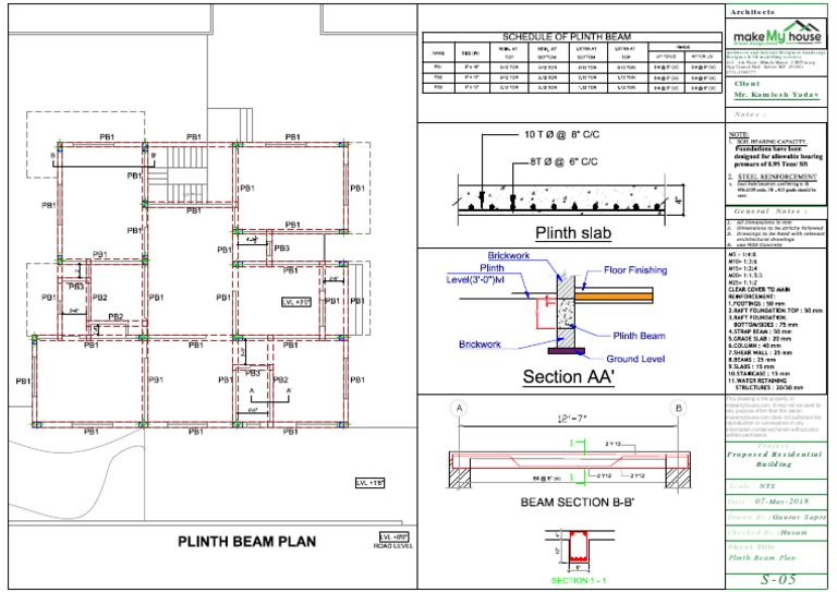 6 Plinth Beam Plan | PDF