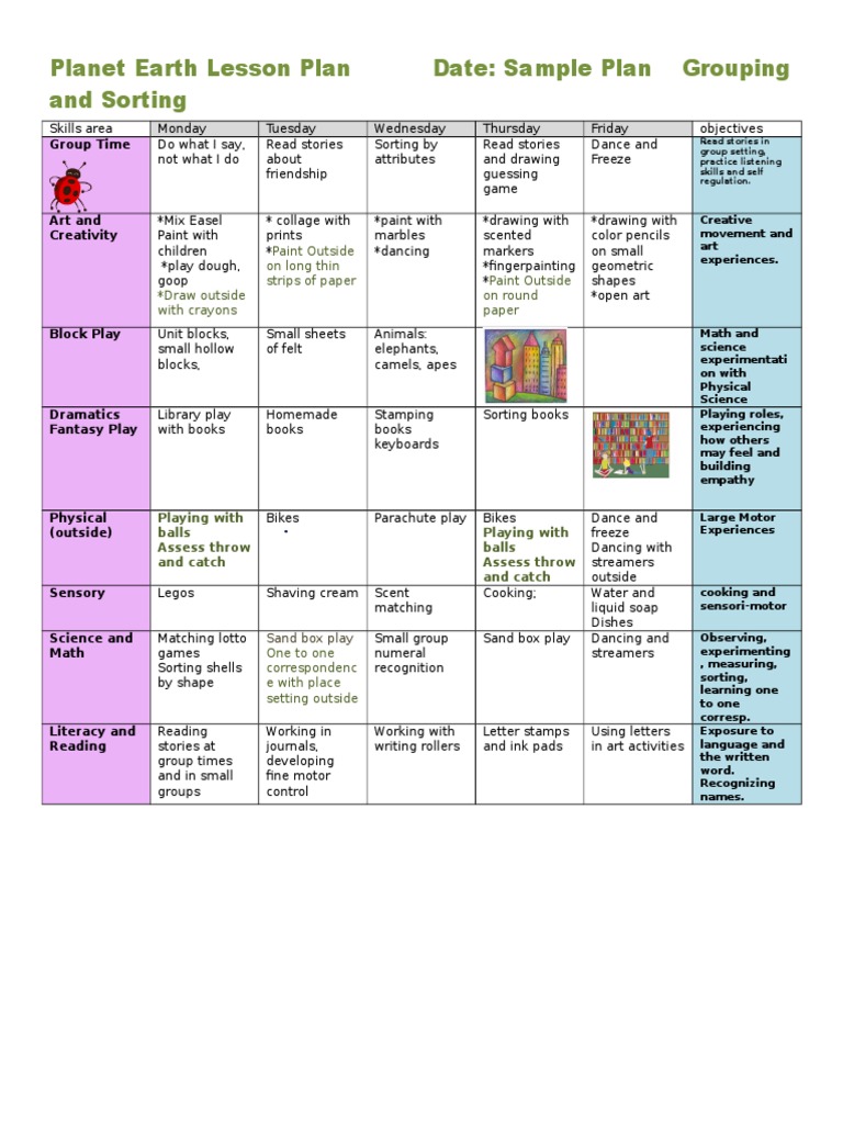 Earth-Themed Lesson Plan for Kids | PDF | Drawing | Cognitive Science