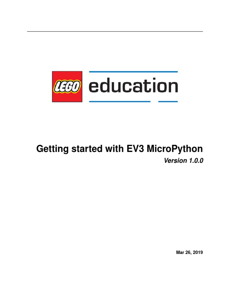 Getting Started With Ev3 Micropython | PDF | Electric Motor | Torque