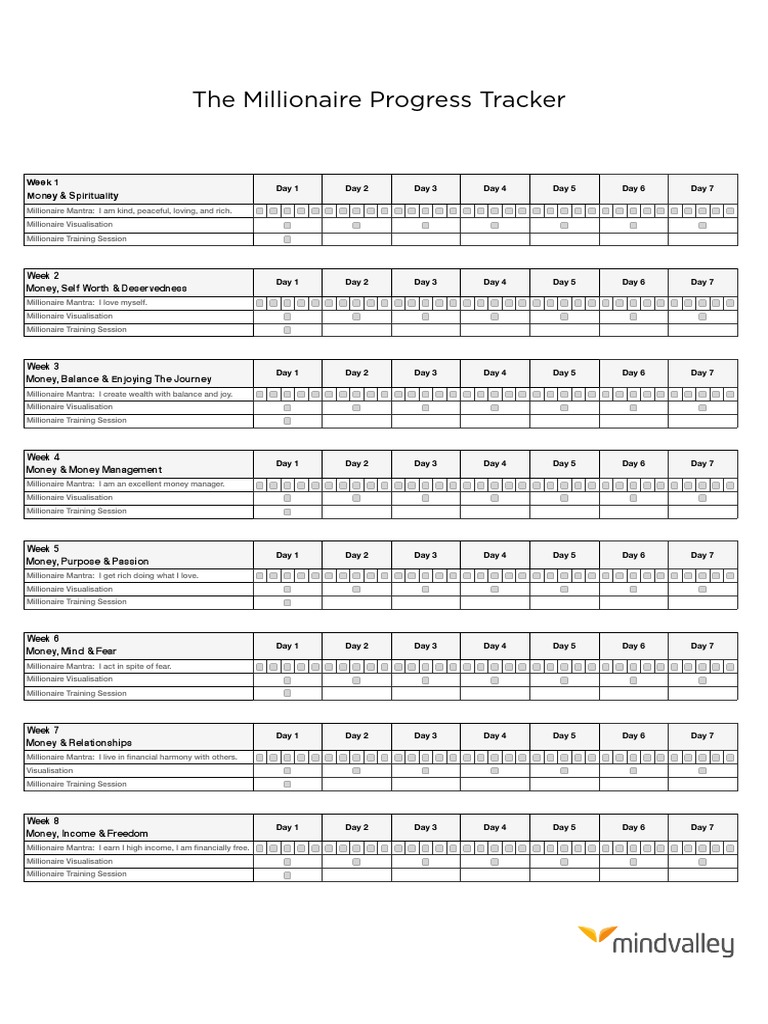 The Millionaire Progress Tracker PDF | PDF