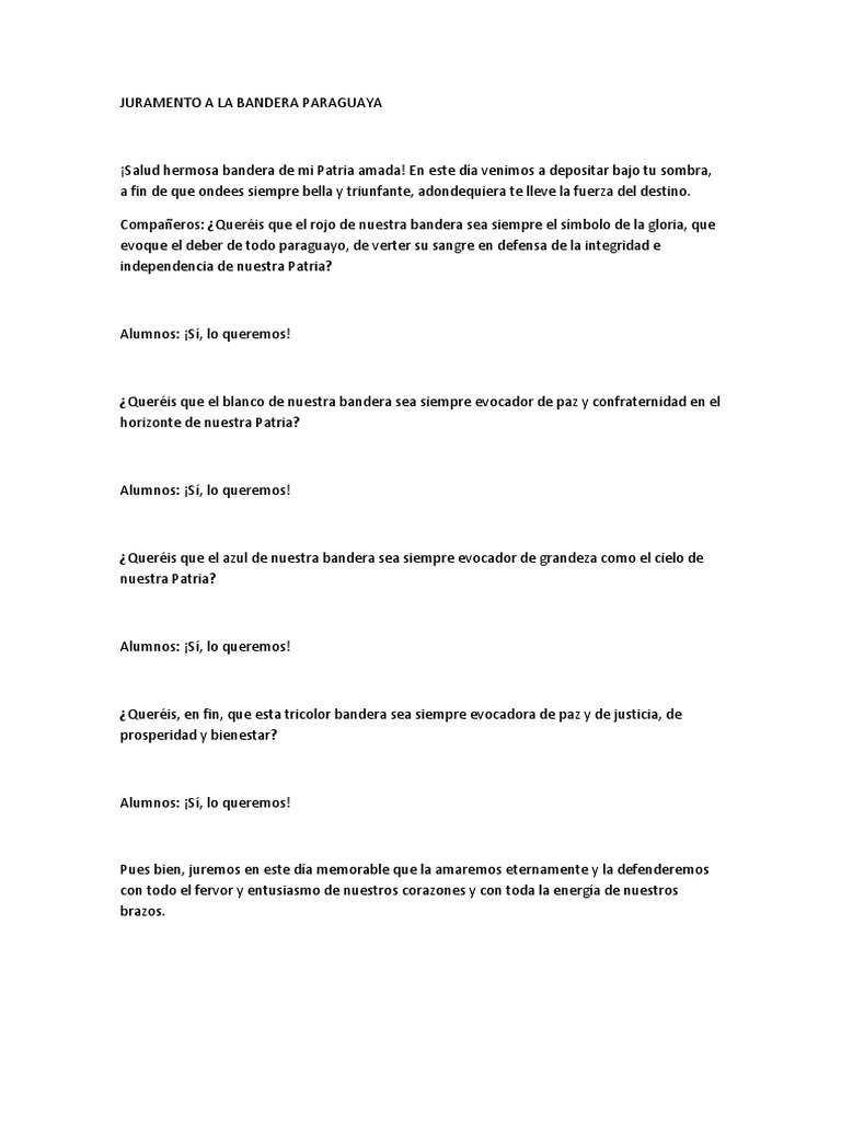 Juramento A La Bandera | PDF
