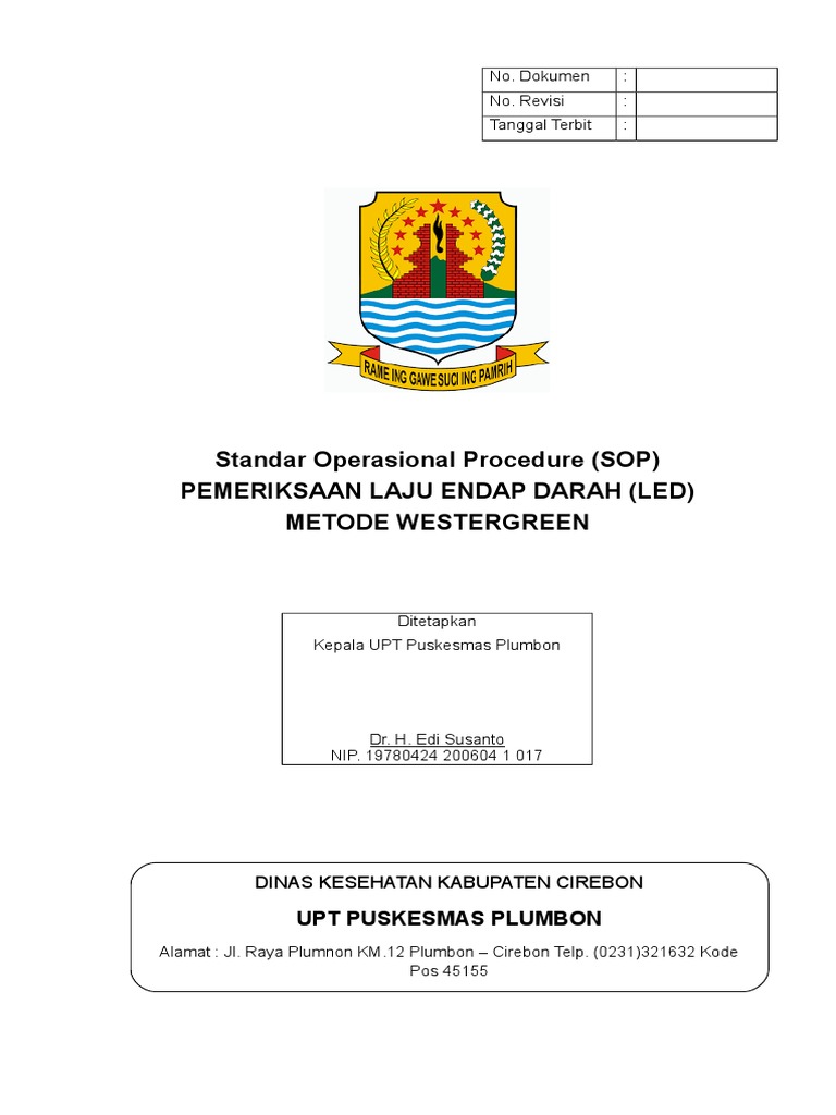 06 Sop Pemeriksaan Led Metode Westergreen | PDF