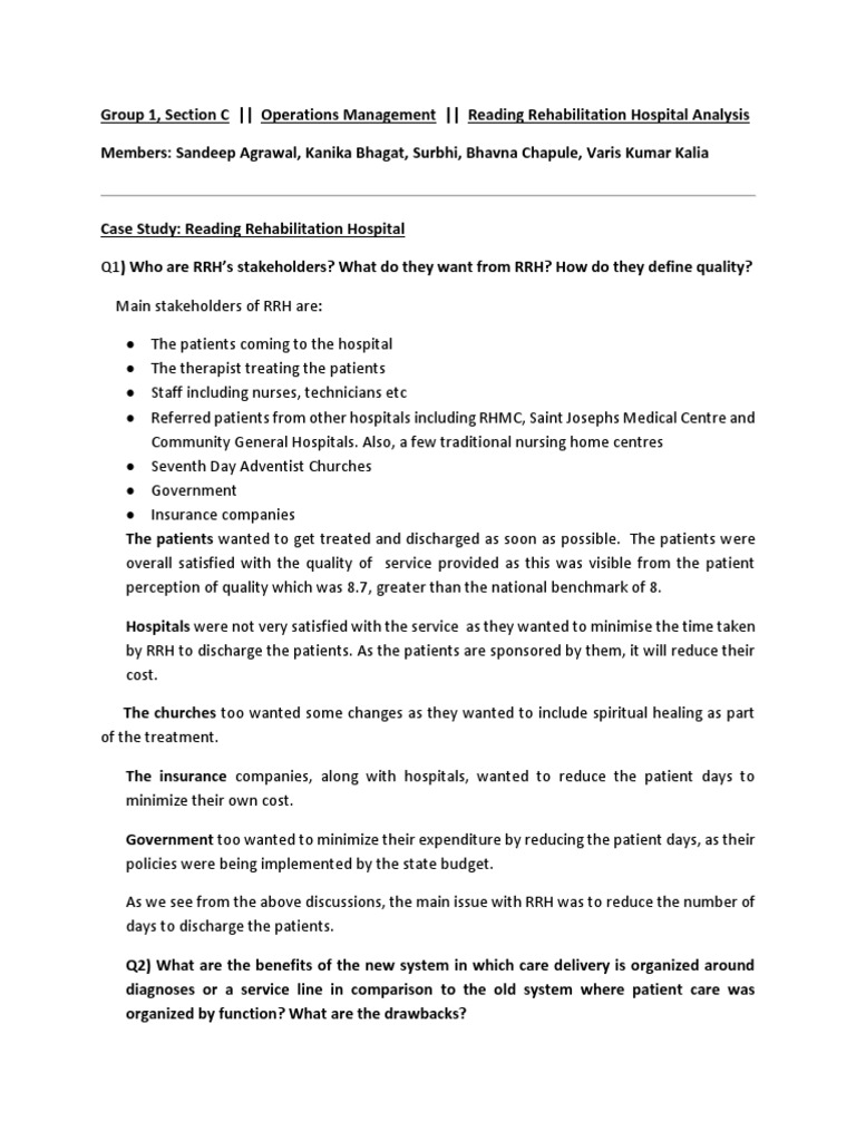 Case 3 SectionC Group 1 (Repaired) | PDF | Hospital | Patient