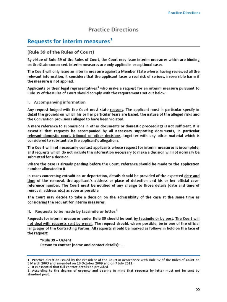 Interim Measure | PDF | Deportation | Extradition