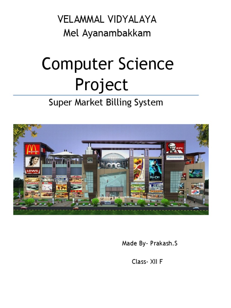 Super Market Billing System A C Project On Developing A Software For Billing Customers In A