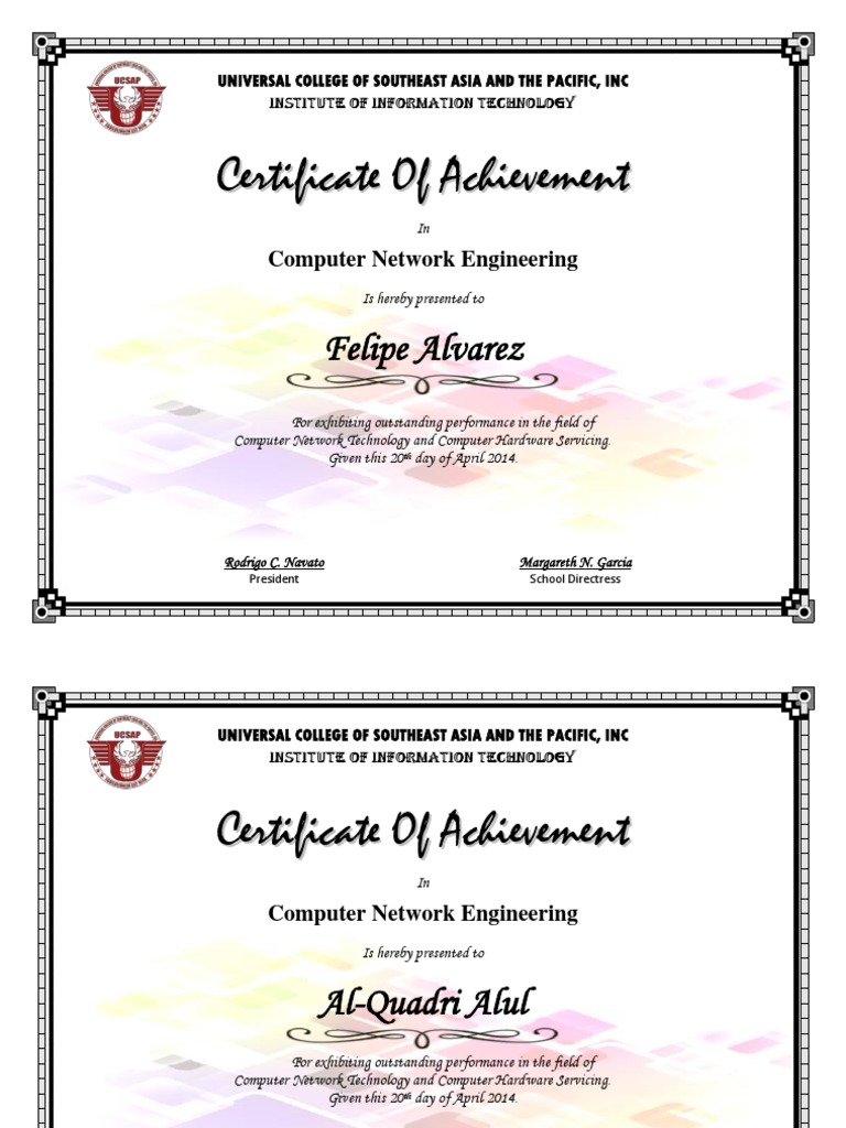 Sample Certificates | PDF