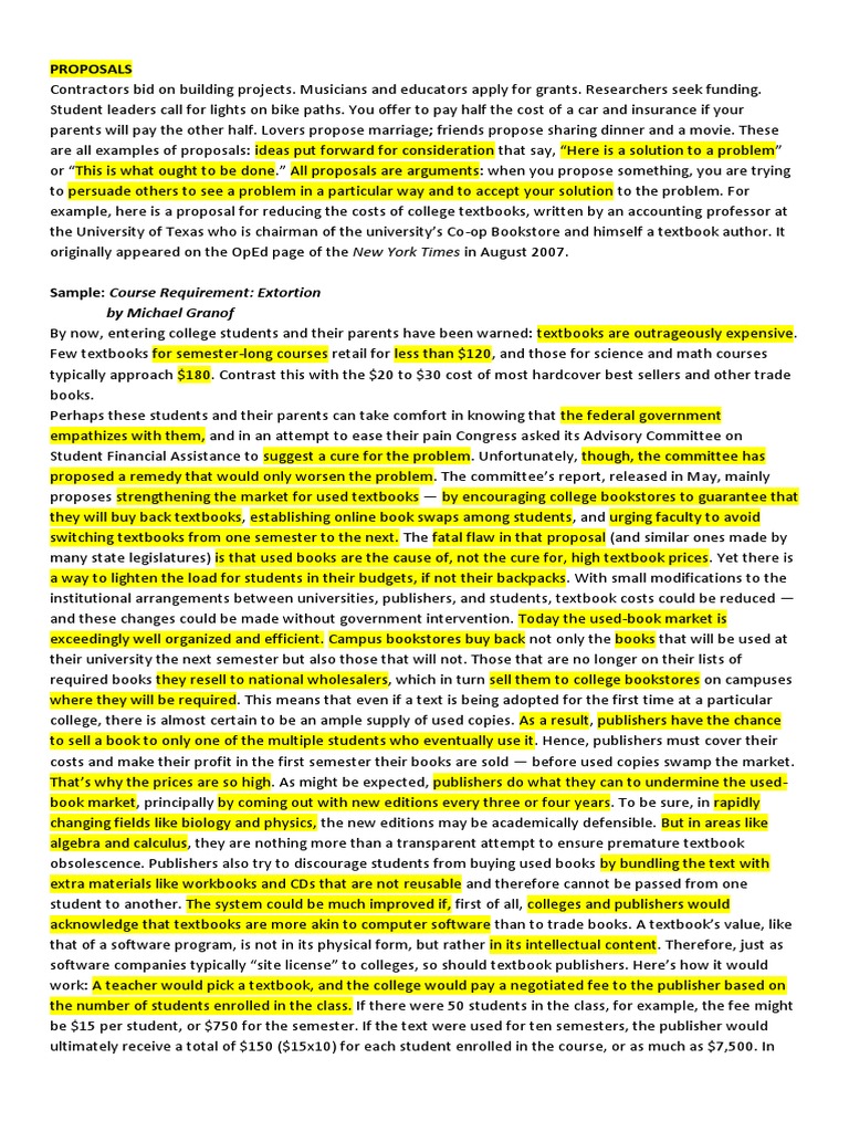 PROPOSALS | PDF | Textbook | Biodiversity