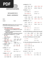 Math 8 Final Exam: Factoring & Algebra | PDF | Factorization | Polynomial