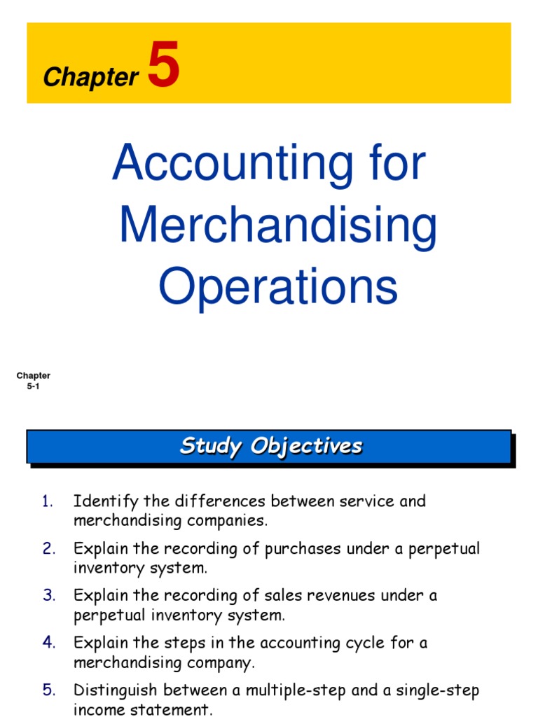 Accounting for Merchandising Operations | PDF | Debits And Credits ...