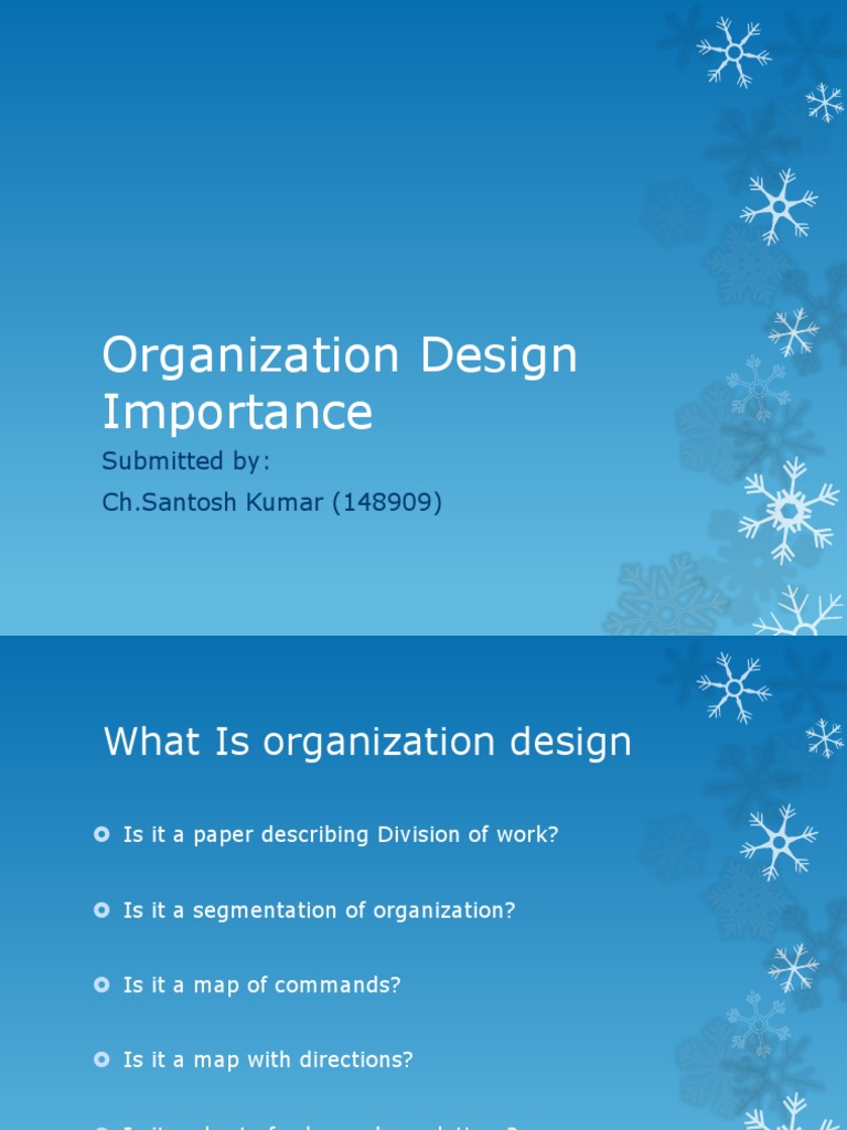 Organization Design Importance | PDF | Business | Self-Improvement