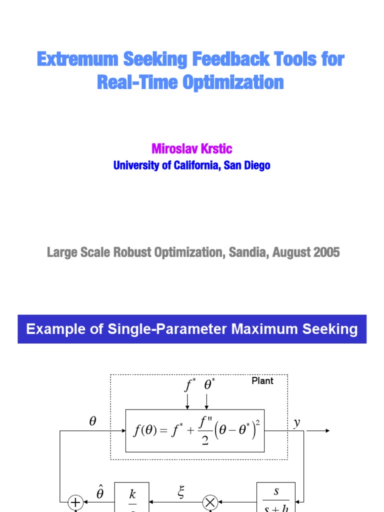 Extremum Seeking Control | PDF | Rocket Engine | Mathematical Optimization
