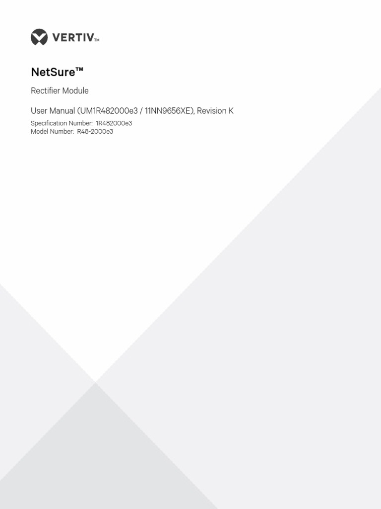 r48 2000e3 Rectifier User Manual | Download Free PDF | Rectifier | Alternating Current