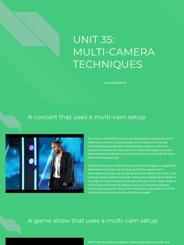 Unit 35 Multi-Camera Techniques Laa | PDF