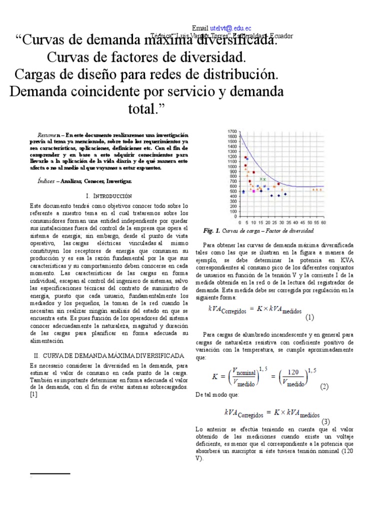 Estudio de La Demanda Maxima | PDF | Transformador | Energia electrica