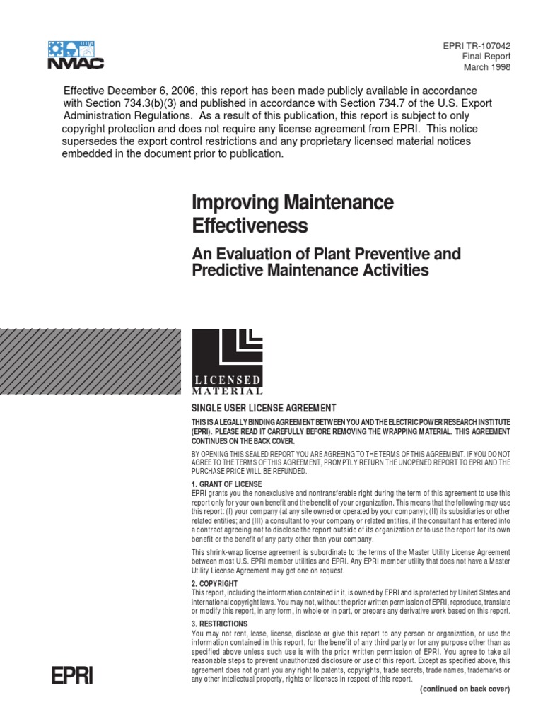 Epri TR-107042 | PDF | Reliability Engineering | Business