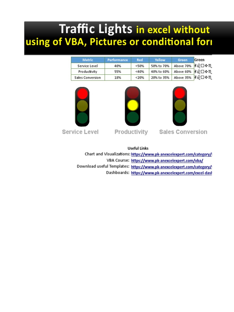 Traffic Lights in Excel | PDF | Spreadsheet Software | Microsoft Excel
