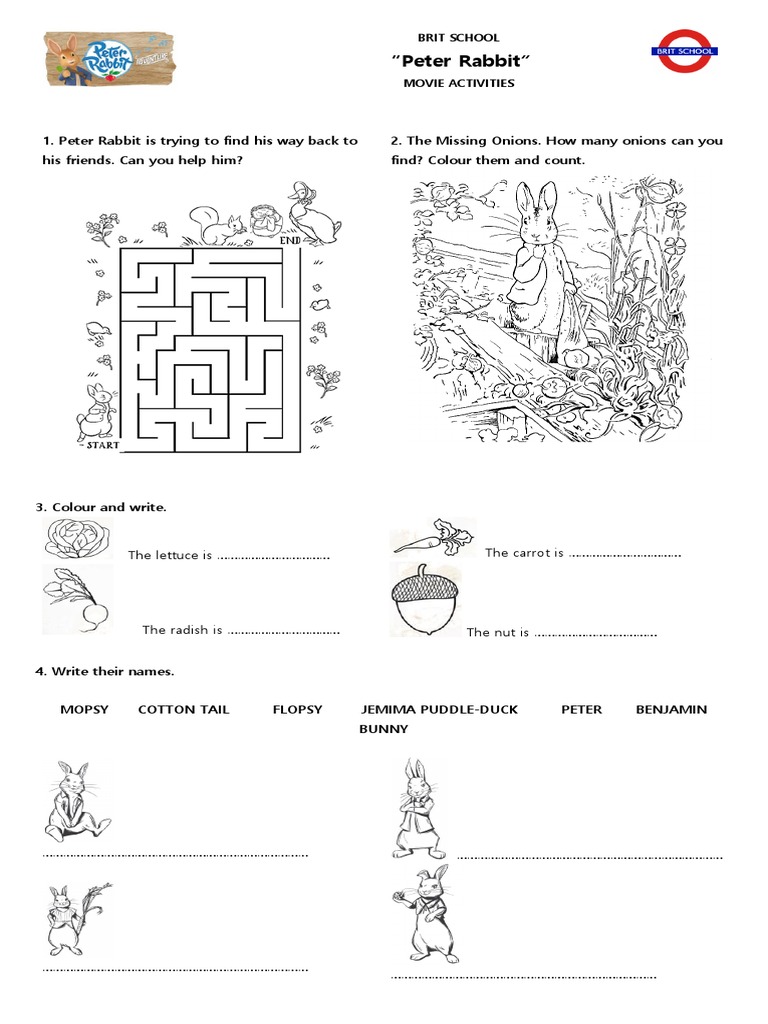 Peter Rabbit Movie Activities Guide | PDF
