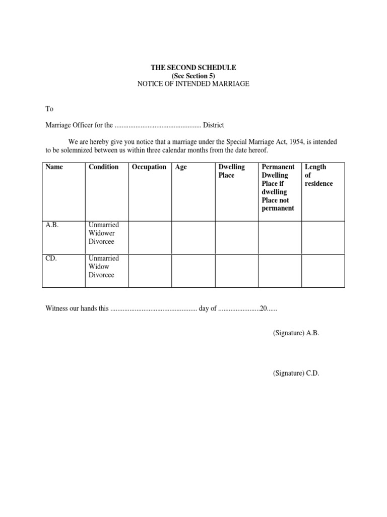 SPL Marriage Forms | PDF | Marriage | Social Conventions