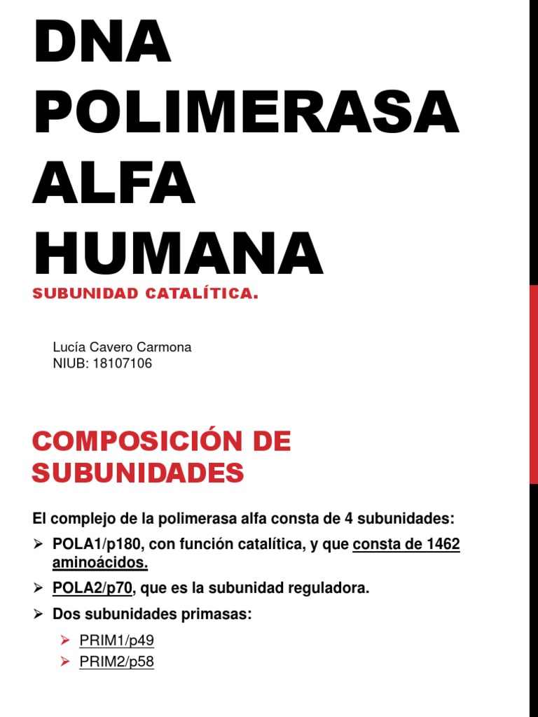 POLA1 | PDF | Primer (Biología Molecular) | Adn