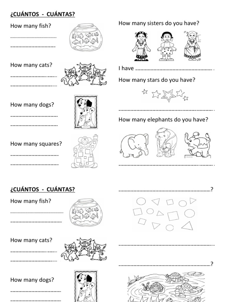 HOW MANY - Worksheet | PDF