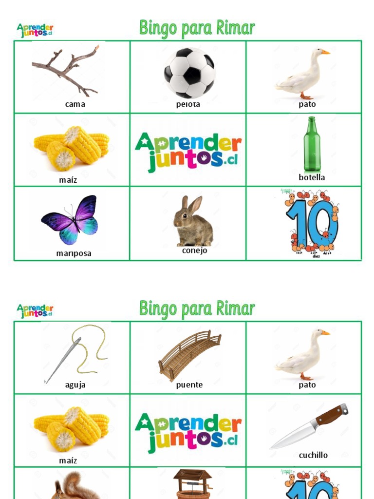Bingo de Rimas | PDF