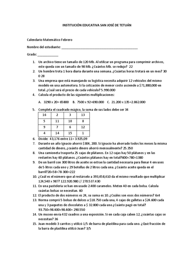 Calendario Matematico Agosto | PDF | Agitación | Business