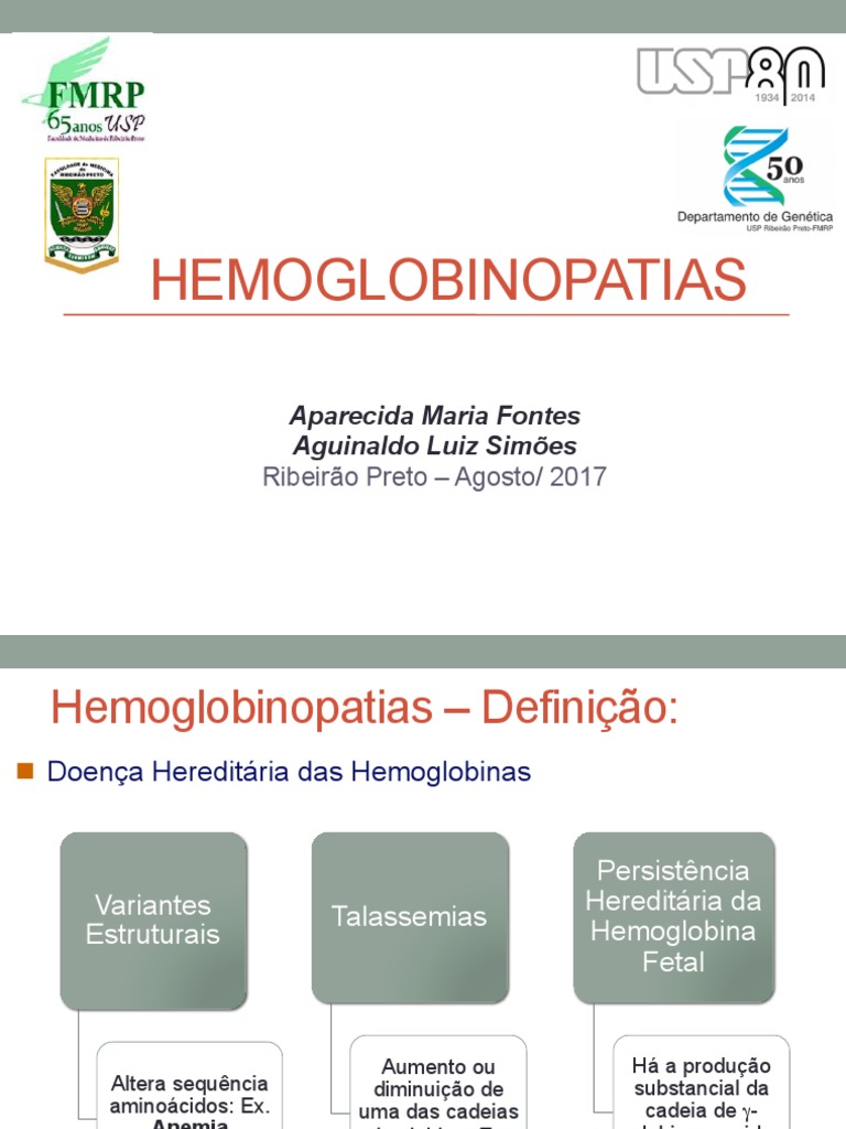 Aula 2 Hemoglobinopatias | PDF | Hemoglobina | Anemia