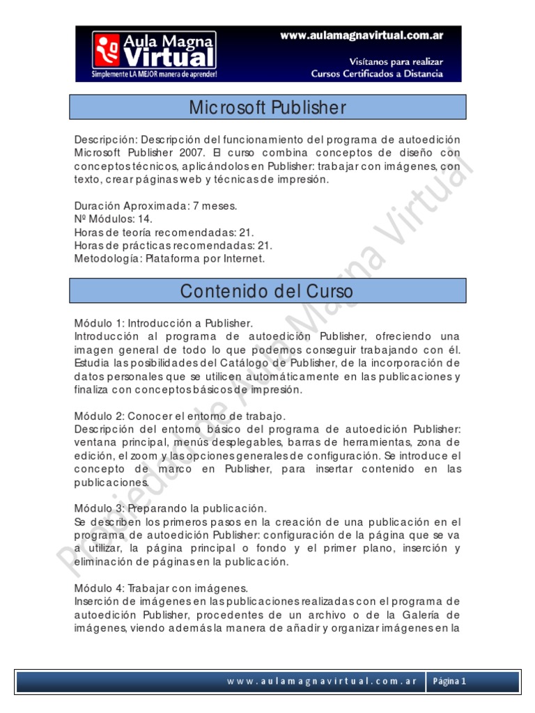 Introducción a Microsoft Publisher | PDF | Página web | Red mundial