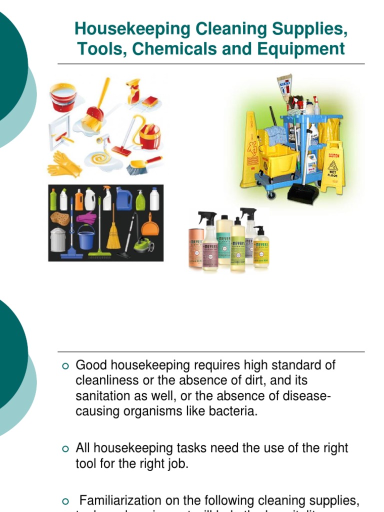 Housekeeping Equipments Used For Cleaning