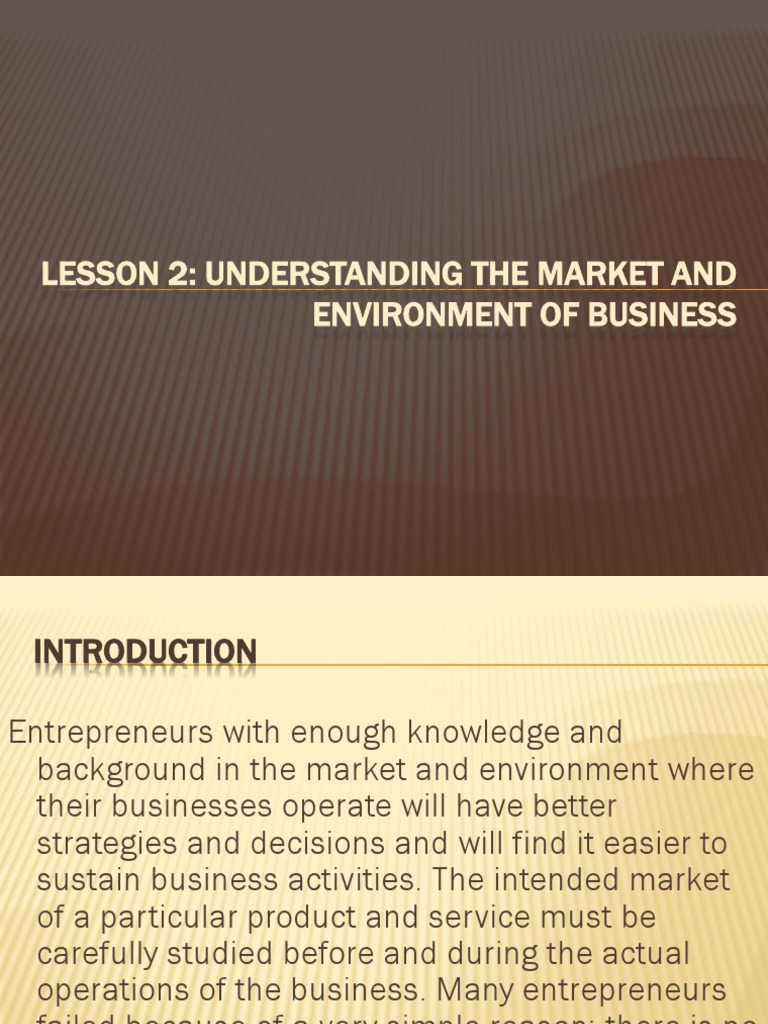 Understanding Business Market Dynamics | PDF | Entrepreneurship ...